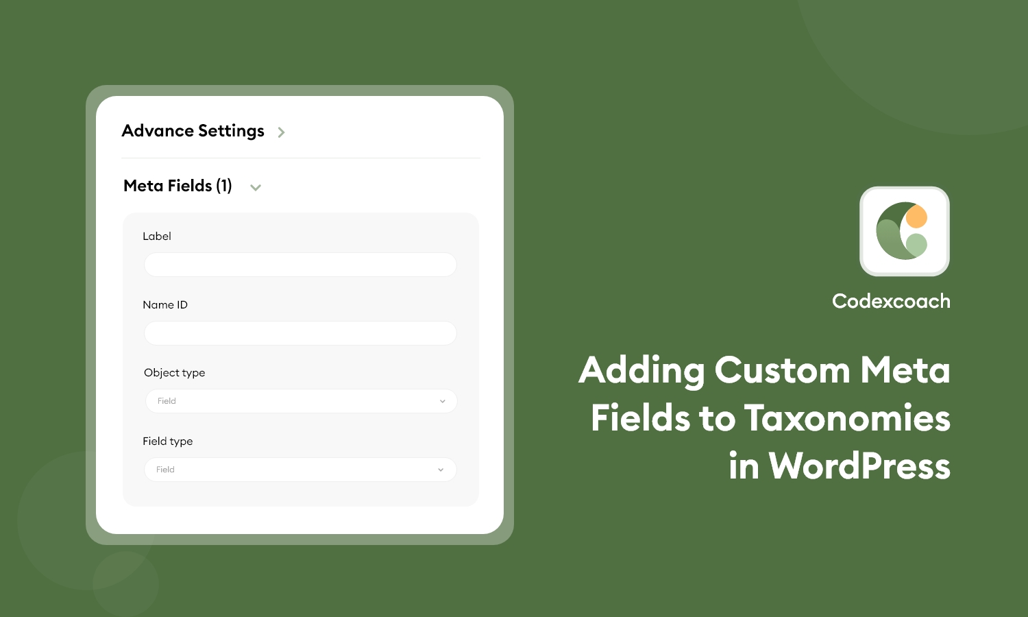 Add Custom Meta Fields In Category WordPress CodexCoach