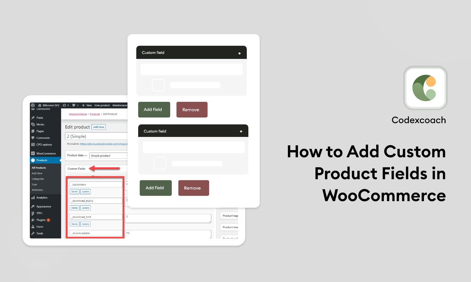 How To Add Custom Product Fields In WooCommerce CodexCoach