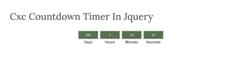 How To Make A Countdown Timer In Jquery Codexcoach