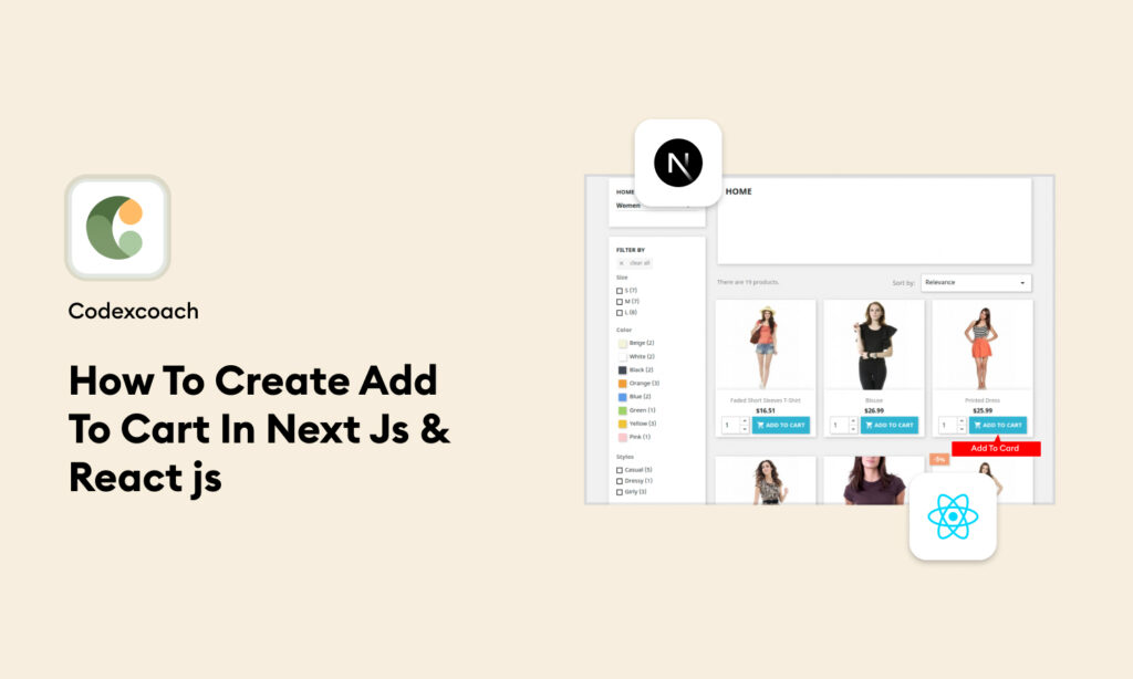 How To Create Addtocart In Next Js And React Js Codexcoach